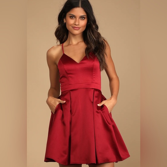 Lulus | Dresses | Lulus Short Flowy Red Dress In Womens Xs | Poshmark